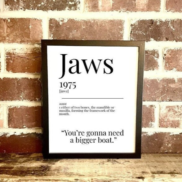 Movie Dictionary Description Quote Print - Jaws - Movie Prints by Zwag ...
