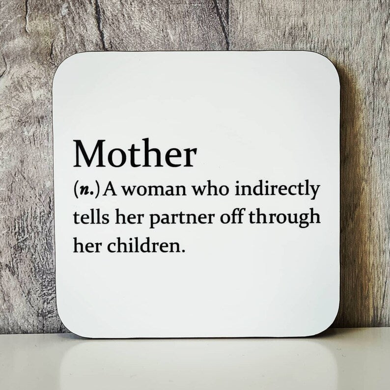 Dictionary Definition Coaster - Mother - The Crafty Little Fox – Our ...